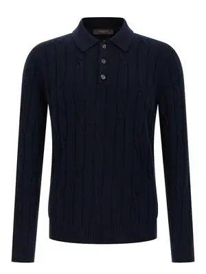 ZANONE Cashmere Polo Shirt - Blue