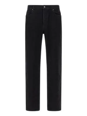 Saint Laurent Straight Leg Denim Jeans - Black