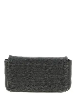 Brunello Cucinelli Precious Leather Clutch Bag - Black