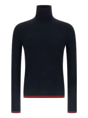 Gucci Web Ribbon Mesh Cashmere Sweater - Blue