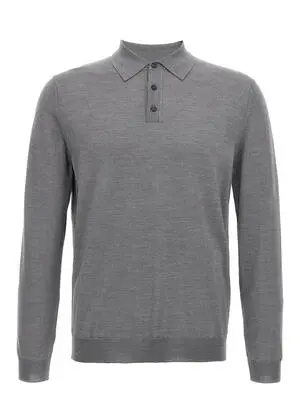 ZANONE Virgin Wool Polo Shirt - Gray