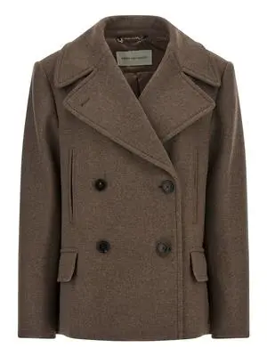 Dries Van Noten Vafel Mélange Wool Blend Coat - Brown