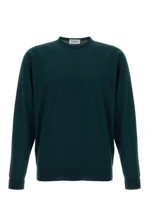 John Smedley Marcus Merino Wool Crew Neck Sweater - Green