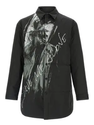 Yohji Yamamoto Padded Overshirt - Black