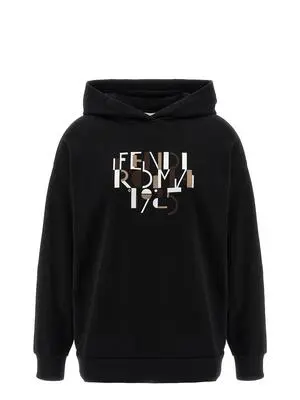Fendi FENDI Roma Cotton Hoodie Black