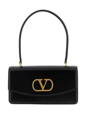 Valentino Garavani Vain Leather Shoulder Bag - Black
