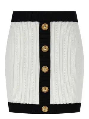 BALMAIN BALMAIN Two-Tone Miniskirt