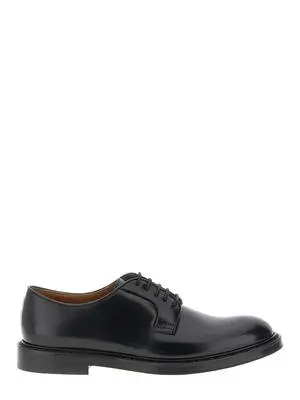 DOUCAL'S DOUCAL'S 5 Fori Brushed Calfskin Leather Derby Shoes