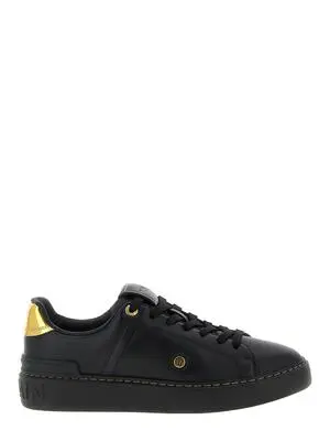 Balmain B-court Leather Sneakers - Black