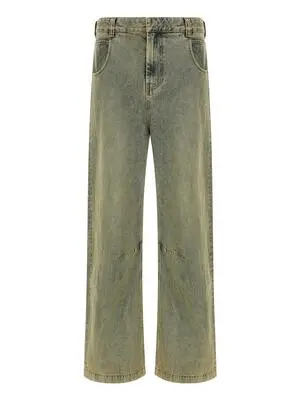 ENTIRE STUDIOS Gem Surface Wave' Jeans - Yellow