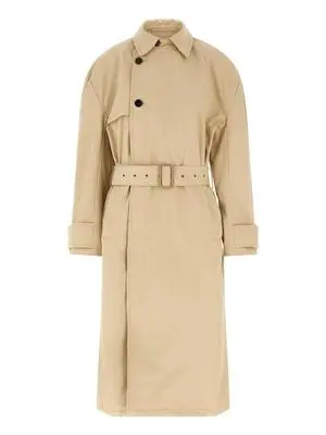 ENTIRE STUDIOS Cotton Canvas Trench Coat - Beige