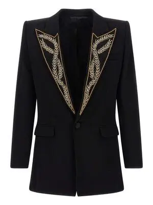 BALMAIN Leaf Embroidery Blazer
