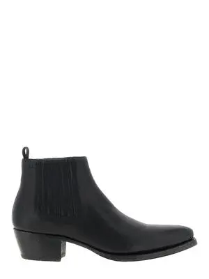 Prada PRADA Leather Chelsea Ankle Boots Black