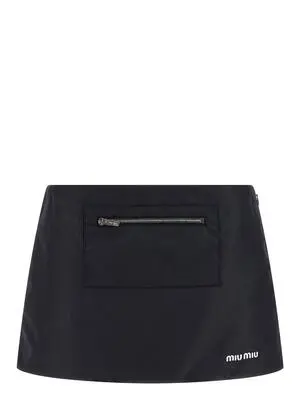 MIU MIU MIU MIU Padded Nylon Mini Skirt