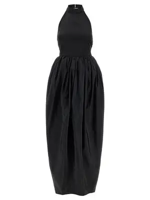 ROTATE BY BIRGER CHRISTENSEN Satin Taffeta Maxi Dress - Black