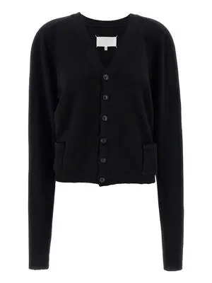 MAISON MARGIELA Four Stitches Wool Cardigan - Black
