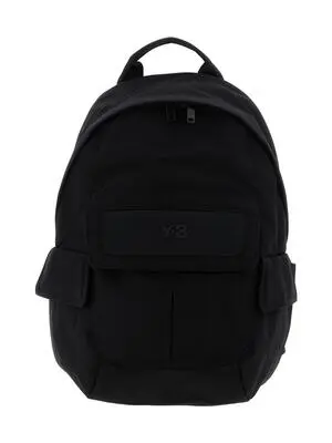 Y3 Logo Pocket Backpack - Black