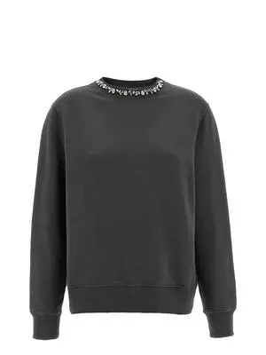GOLDEN GOOSE Athena Crystal-embellished Sweatshirt - Gray
