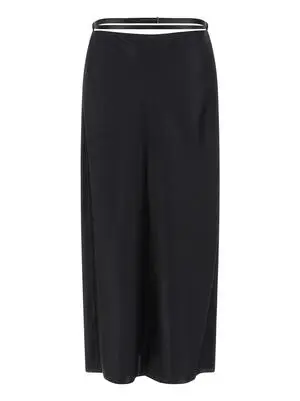 TOM FORD TOM FORD Silk Midi Skirt With Belt