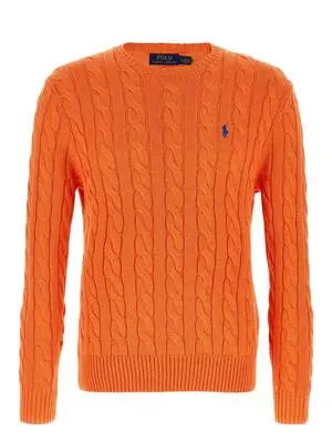Polo Ralph Lauren POLO RALPH LAUREN Cotton Braided Sweater Orange