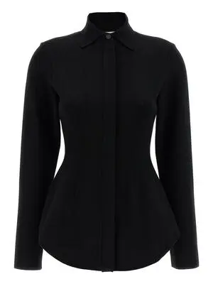 Sportmax Baffo1234 Stretch Viscose Knit Shirt - Black
