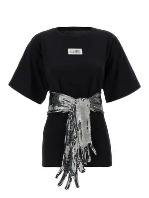 MAISON MARGIELA Sequin Glove T-shirt - Black