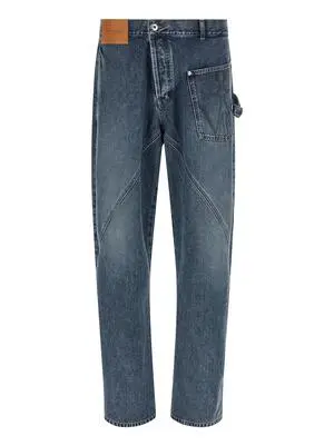 J.W.ANDERSON Twisted Workwear Denim Jeans - Blue