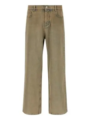 Amiri Wide Leg Denim Jeans - Beige
