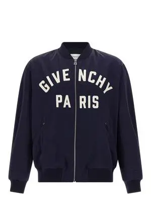 Givenchy Logo Bomber Jacket - Blue