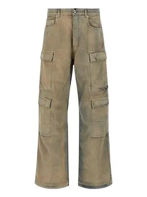 Rick Owens Double Cargo Jeans - Beige