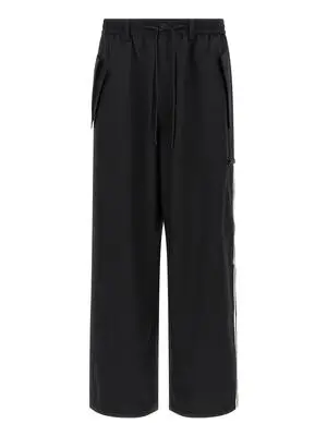 Y3 Y-3 Wool Blend Straight Leg Trousers