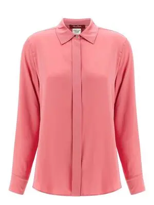 Max Mara MAX MARA STUDIO Xero Silk Satin Shirt Pink