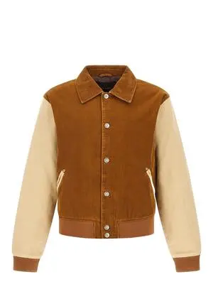 WALES BONNER Homecoming Corduroy Bomber Jacket - Brown