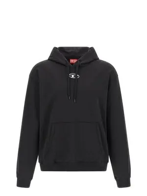 DIESEL® S-norm-hood-iod Cotton Hoodie - Black