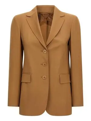 Max Mara Virgin Wool Single-breasted Blazer - Brown