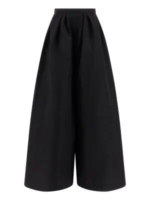CAROLINA HERRERA CAROLINA HERRERA Silk Faille Palazzo Trousers