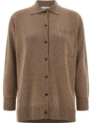 Max Mara MAX MARA Cashmere Bull Cardigan Brown