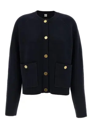 TOTÊME TOTEME Hammered Button Cardigan