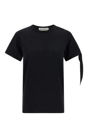 J.W.ANDERSON Cotton Jersey T-shirt With Knot Detailing - Black