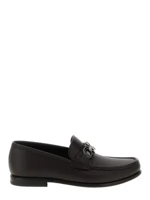FERRAGAMO FERRAGAMO Avril Leather Loafers Brown