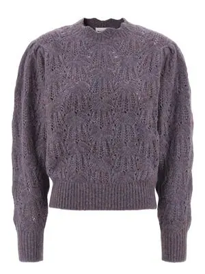 MARANT ETOILE Celestine Alpaca Mélange Pullover Purple
