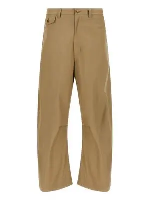 COMME DES GARҪONS HOMME Curved Leg Trousers - Beige