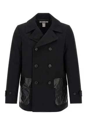 Comme Des Garçons Double-breasted Caban - Black