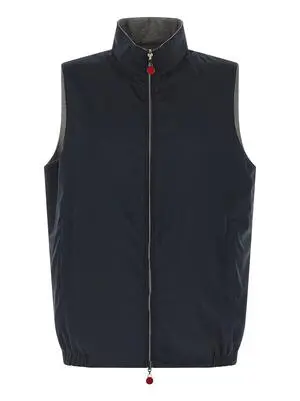 Kiton Double Face Nylon Vest - Blue