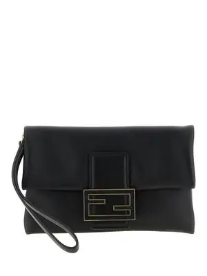Fendi Mamma Baguette Pouch - Black