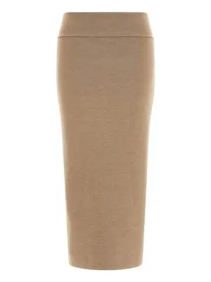Jacquemus La Jupe Maille Doppio Midi Skirt - Beige