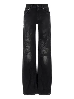 Balenciaga BALENCIAGA Wide Leg Denim Jeans Black