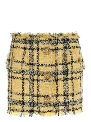 BALMAIN BALMAIN Lurex Tweed Mini Skirt