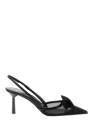 PRADA PRADA Mesh Slingback Shoes With Bow