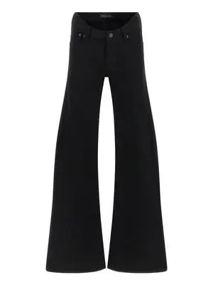 BALENCIAGA BALENCIAGA Cotton Denim Wide Flared Jeans